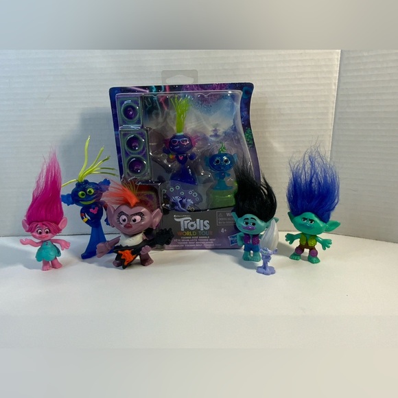 Trolls | Toys | Collection Of 7 Trolls Movies Collectibles World Tour ...